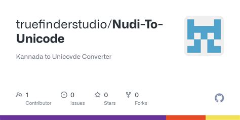 GitHub Truefinderstudio Nudi To Unicode Kannada To Unicovde Converter