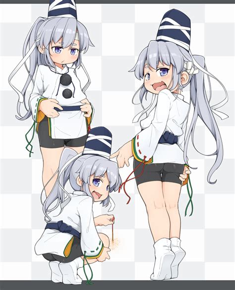 Turnip Kabura Mononobe No Futo Touhou Blue Headwear Highres Girl Ass Bike Shorts Black