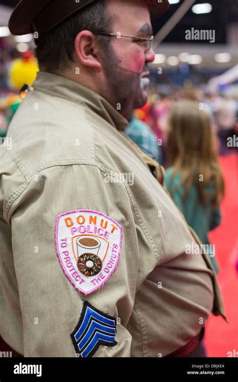 Flint Michigan A Clown At The Shrine Circus Poses As The Donut