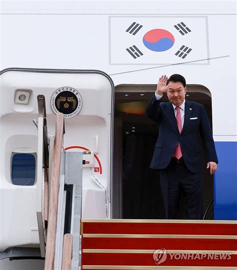 尹대통령 Apec·g20 참석차 출국한동훈 환송종합