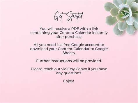 Google Sheets Social Media Content Calendar Simple Content Planning Pink Google Sheets