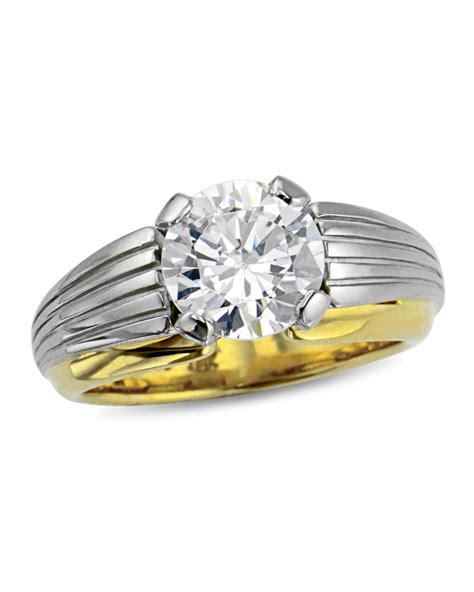 Two Tone Diamond Engagement Ring Turgeon Raine