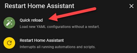 Does The New Quick Reload Reload Configuration Yaml Home Assistant