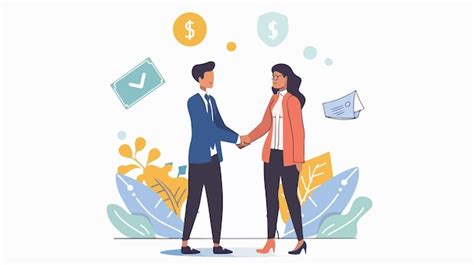 Business Consolidation Concept With Man And Woman Premium Ai Generated Vector
