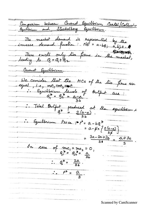 SOLUTION Comparison Between Cournot Equilibrium Cartel Equilibrium And