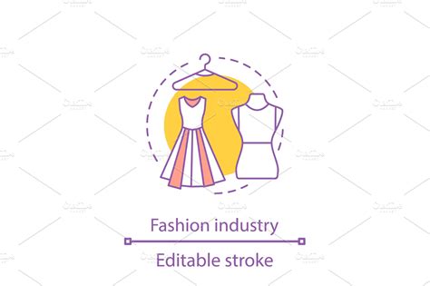 Fashion Industry Concept Icon Outline Icons ~ Creative Market