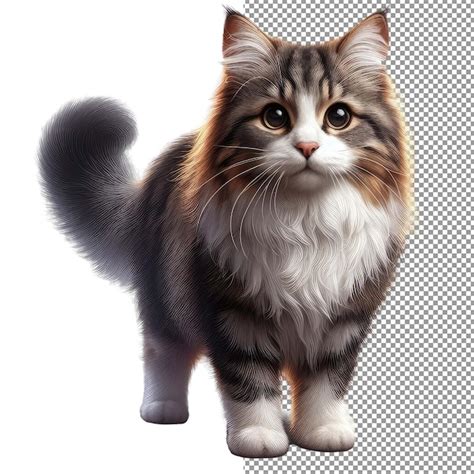Premium Psd Feline Elegance Seamless 3d Cat Illustration On