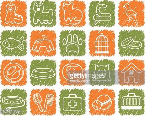 Pets Care Icon Set Stock Clipart Royalty Free FreeImages