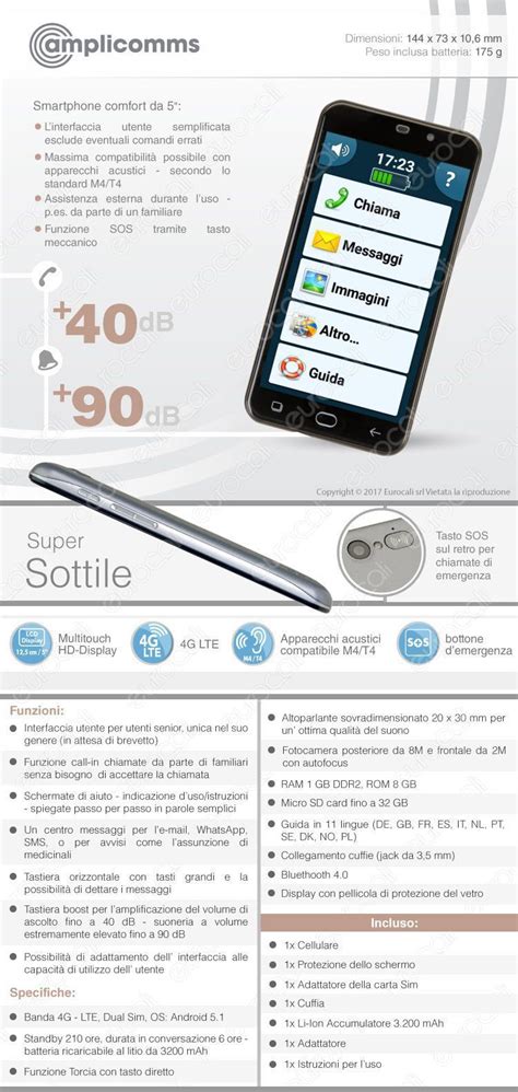 Acquista Amplicomms Powertel M9500 Smartphone Comfort Per
