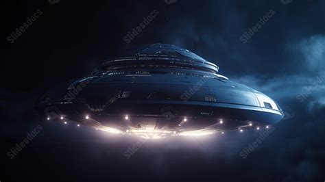 Best Ufo Spaceship Powerpoint Background For Presentation