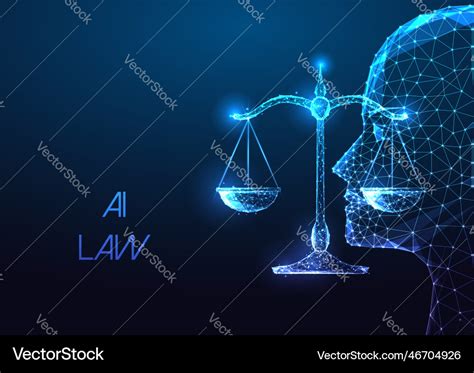 concept of ai law artificial intelligence vector image