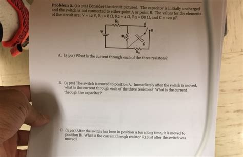 Solved Consider The Circuit Pictured The Capacitor Is Chegg