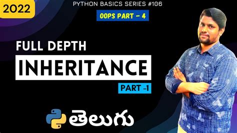 106 Inheritance In Python Oops Concepts Python Tutorials Youtube