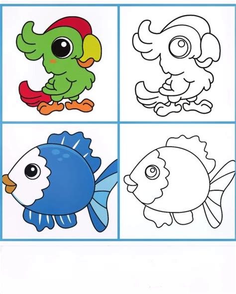 儿童简笔画涂色打印版3岁 3岁幼儿简笔画涂色 画趣文库（我爱生活）