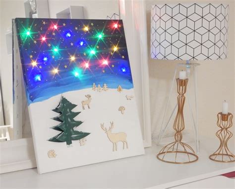 DIY tableau de Noël lumineux Caro Dels Blog DIY et loisirs créatifs