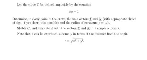 Solved Let The Curve C Be Defined Implicitly By The Equation