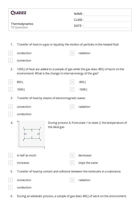 Free Thermodynamics Worksheet Answers Download Free Thermodynamics