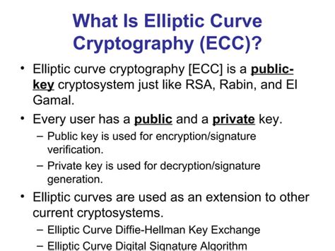 Elliptical Curve Cryptography Ppt
