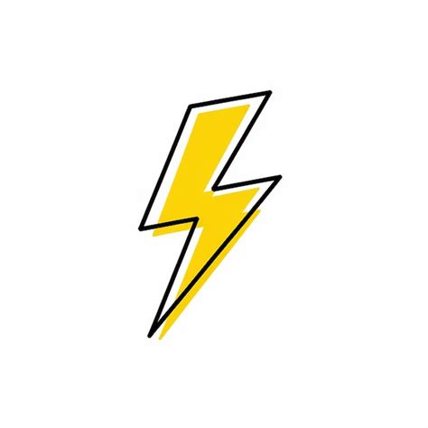 A Yellow Lightning Bolt Symbol Premium Ai Generated Vector