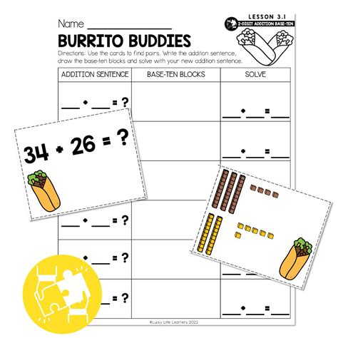 Lucky To Learn Math 2 Digit Addition With Base Ten Blocks Lesson 3 1 Collaboration