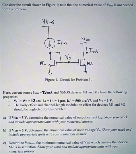 Consider The Circuit Shown In Figure 1 Note That The Numerical Value