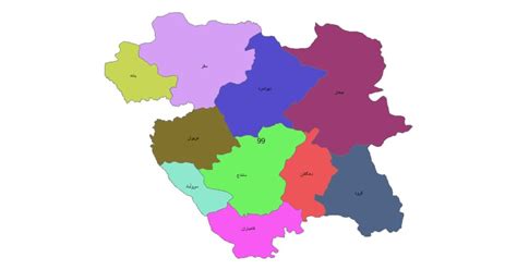 شیپ فایل ها و نقشه های تقسیمات سیاسی استان کردستان 1399 پایگاه فراداده