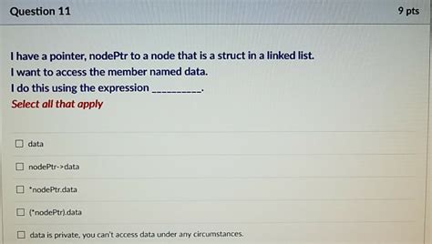 Solved Question 10 9 Pts If A Class Is Declared A Friend Of