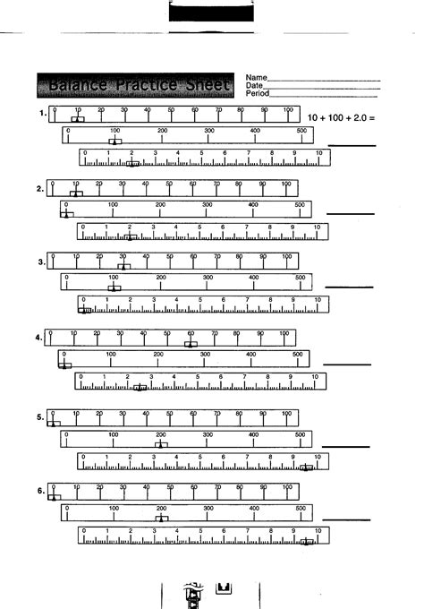 Reading A Triple Beam Balance Worksheet Printable Word Searches