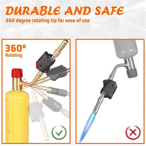 Dominox 360 Grados Propano Antorcha Cabeza Portátil Gatillo Arranque