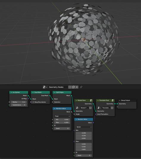 Translate Faces Of Mesh Randomly In Geonodes Like Scale Elements But Translate Modeling