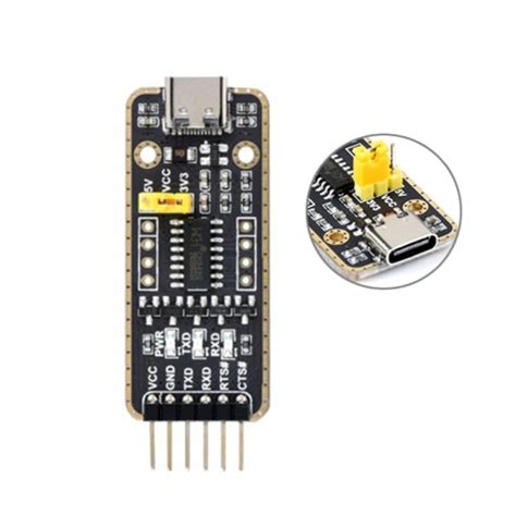 Waveshare Type C USB C To UART High Band Rate Transmission Module Connectors