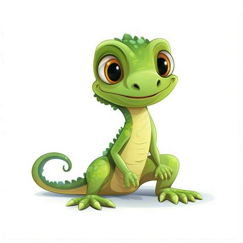 Lizard 2d Cartoon Vector Illustration On White Background 30697588