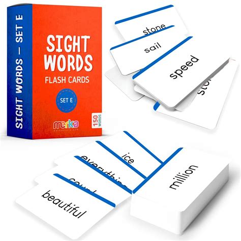 Merka Sight Words Flash Cards 1st Grade Learn To Read Reading Flash