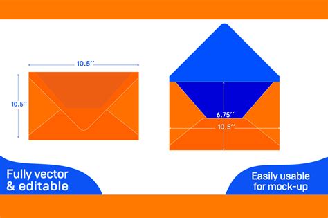 Custom Envelope Dieline Template And 3d Envelope Design 3d Box 21352989