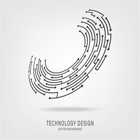 Abstract Technology Circuit Board Circle Background Stock Vector Illustration Of Chip