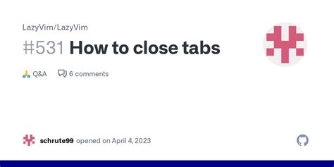 How To Close Tabs · Lazyvim Lazyvim · Discussion 531 · Github