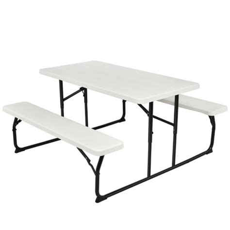 Table De Jardin Avec 2 Bancs Pliable Table De Pique Nique Camping Pour