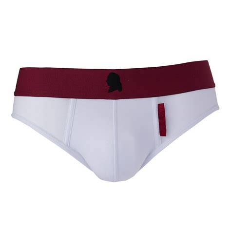 White Briefs With A Bordeaux Waistband Special Edition