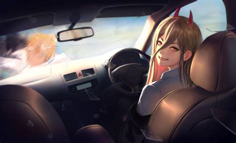 Fond d écran Intérieur de voiture Regarder la visionneuse Denji