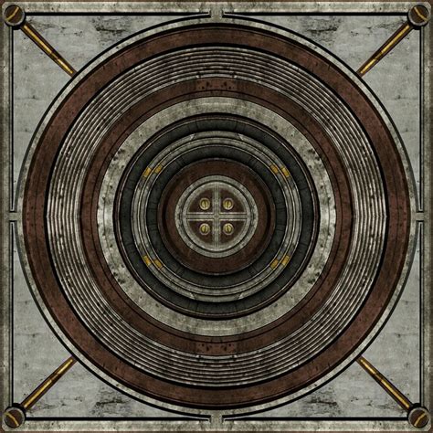 Circular Sci Fi Terrain Texture Design