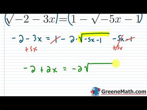 Free Video Solving Radical Equations Part 1 Practice Test Full