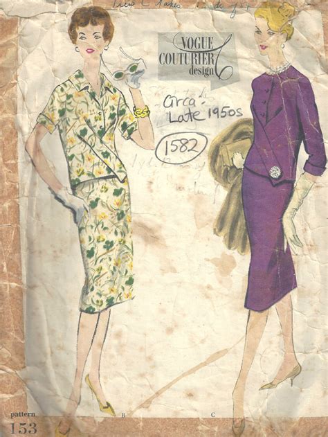 1950s Vintage Sewing Pattern B34 W28 DRESS SKIRT WESKIT R663 The