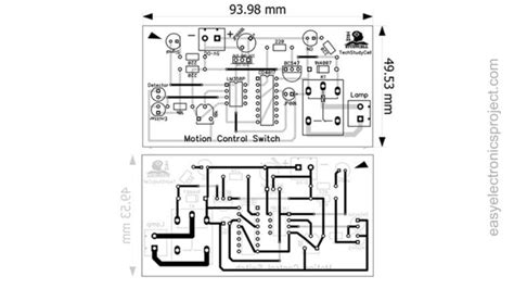 motion sensor light switch using cd4017 and ir sensor with circuit