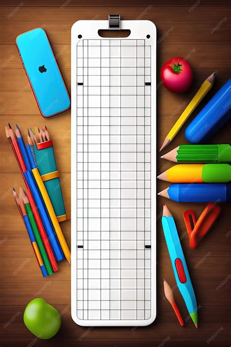 Premium Ai Image Pencil Case On A Grid Backgorund Creative Concept Of