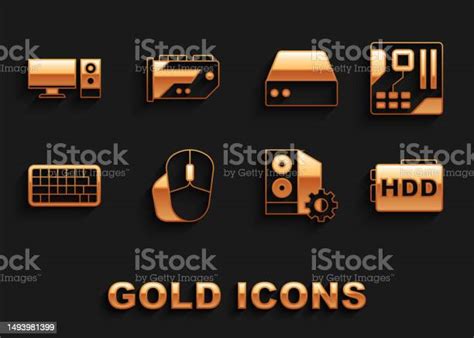 Set Computer Mouse Motherboard Digital Chip Hard Disk Drive Hdd Case Of Computer Keyboard Server