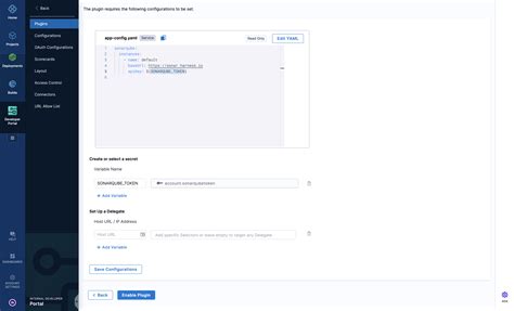 SonarQube Harness Developer Hub