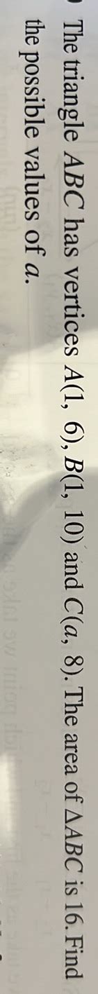 The Triangle ABC Has Vertices A 1 6 B 1 StudyX