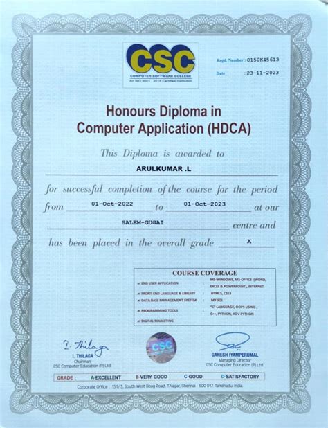 Arulkumar L On Linkedin C C Python Msoffice Html Css Mysql Hdca