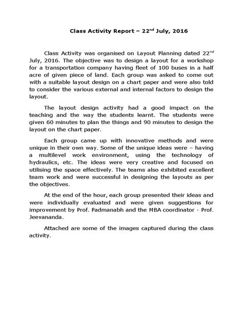 Report Class Activity Pdf