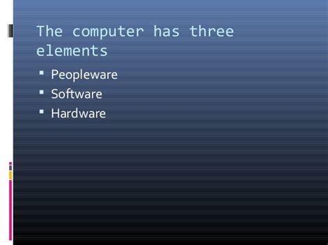 Elements Of Computer